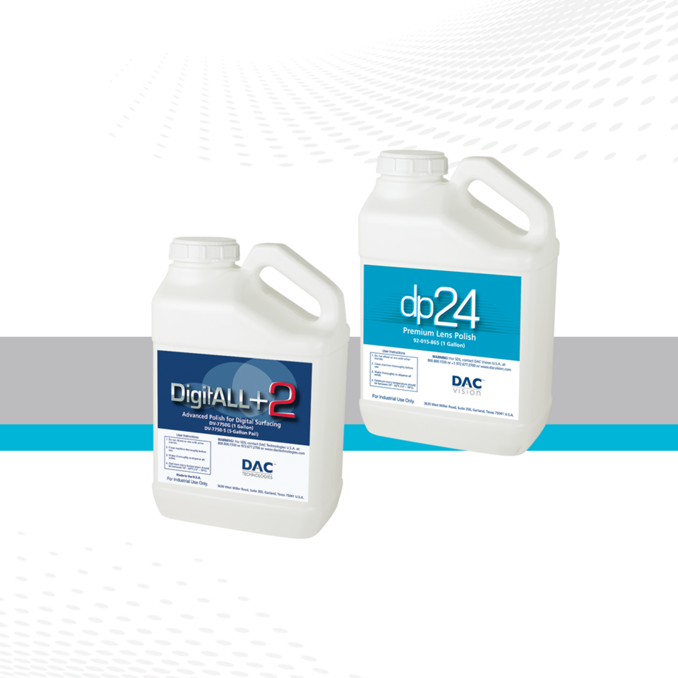 DAC Vision | Optical Labs | Consumables for Lens Surfacing | DAC